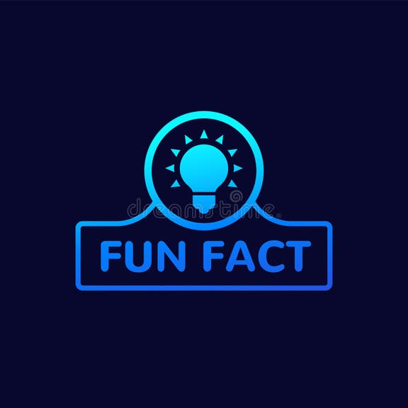 Fun Fact Vector Design with Light Bulb on Dark Stock Vector ...