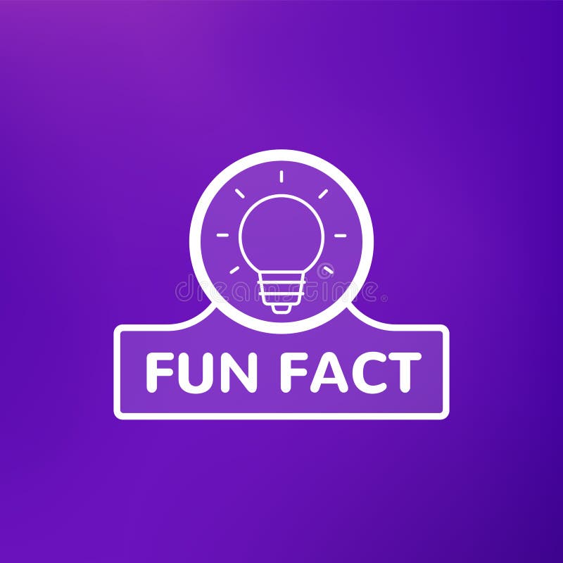 Fun Fact Vector Design with Light Bulb Line Icon Stock Vector ...