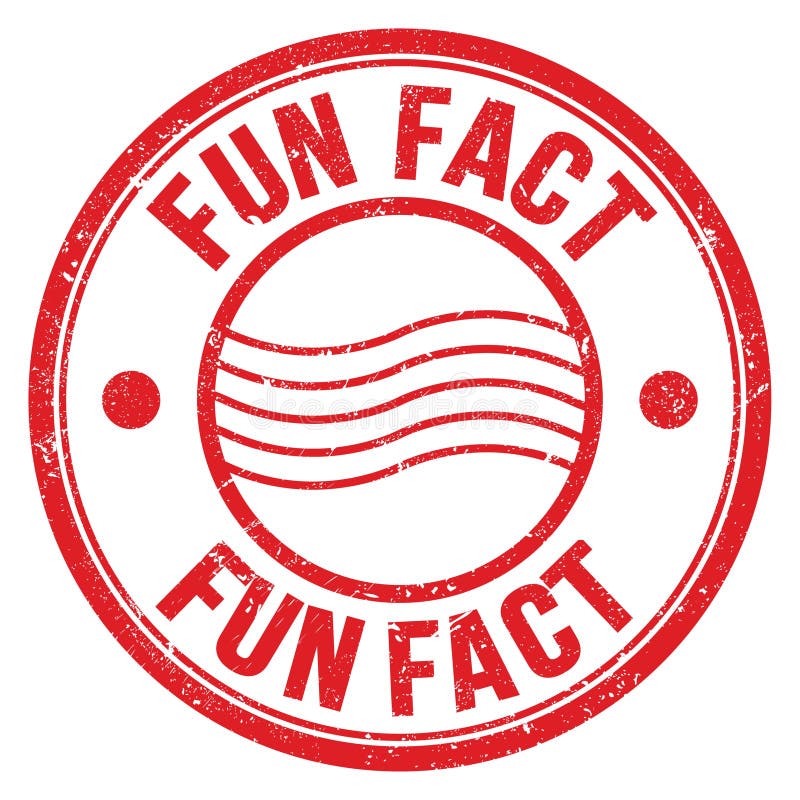 FUN FACT Text Written on Red Round Postal Stamp Sign Stock Illustration ...