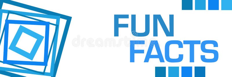 Fun Facts Blue Borders Left Stock Illustration - Illustration of enjoy ...