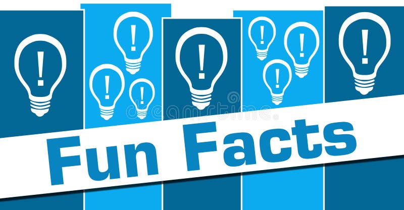 Fun Facts Blue Boxes on Top Bulbs Stock Illustration - Illustration of ...