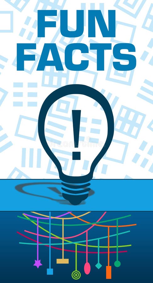 Fun Facts Blue Boxes on Top Bulbs Stock Illustration - Illustration of ...