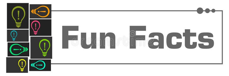 Fun Facts Dark Colorful Bulbs Grid Left Box Horizontal Stock ... Fun Facts Dark Colorful Bulbs Grid Left Box Horizontal Stock ...