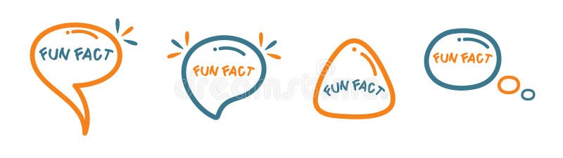 Fun Facts Icon with Lines. Vector Cartoon Speech Bubble with Text in ...