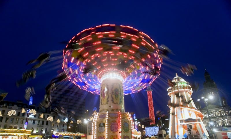 Fun fair stock image. Image of speed, colors, lights, excite - 4103617