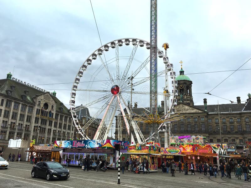 Fun Fair in Amsterdam editorial photography. Image of people - 91941612