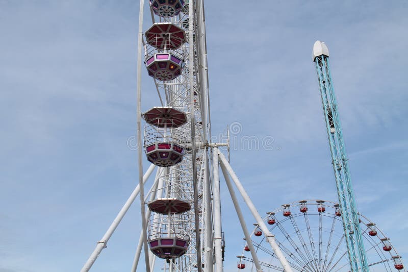 Fun Fair Amusement Park Empty Stock Vector - Illustration of cartoon ...