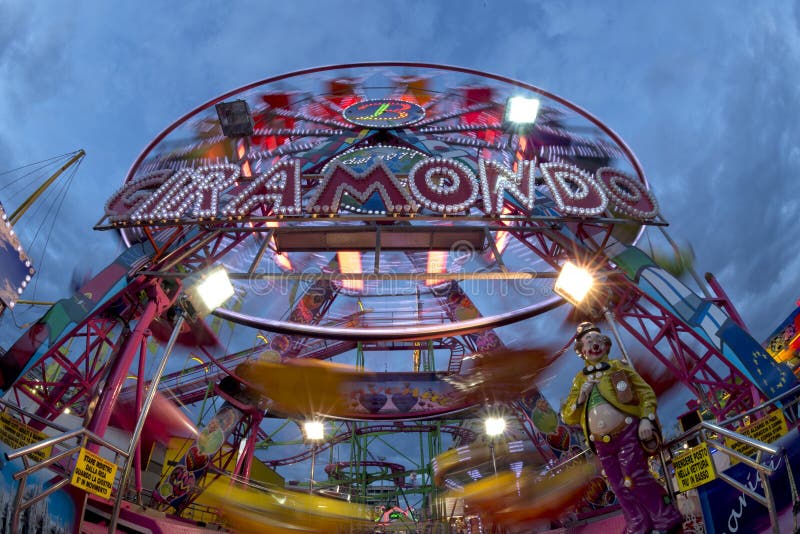 Fun Fair Carnival Luna Park Panoramic Wheel Editorial Image - Image of ...