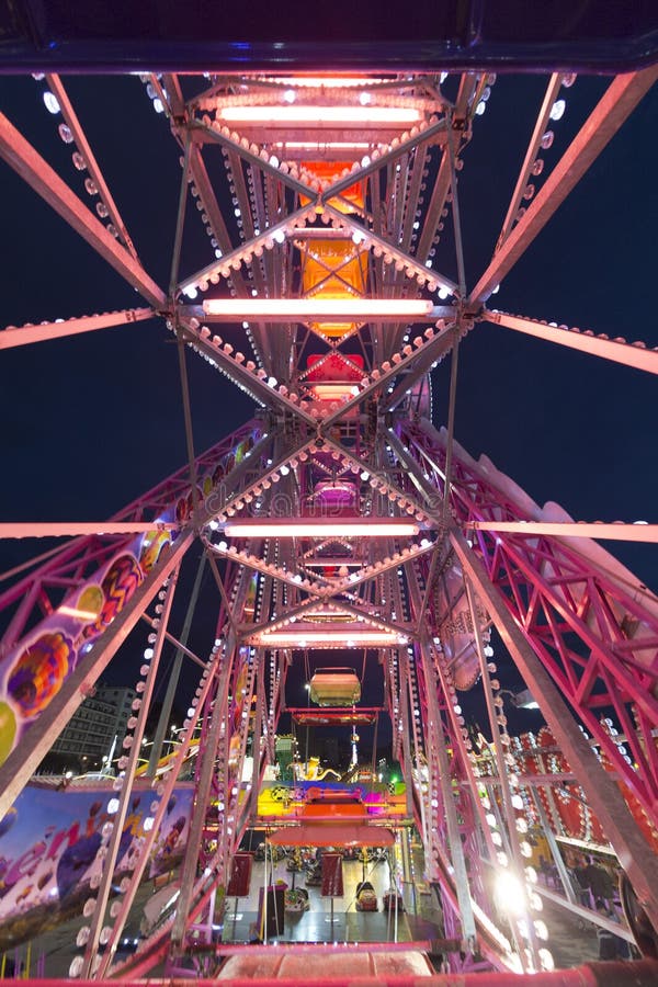 Fun Fair Carnival Luna Park Panoramic Wheel Stock Photo - Image of ...
