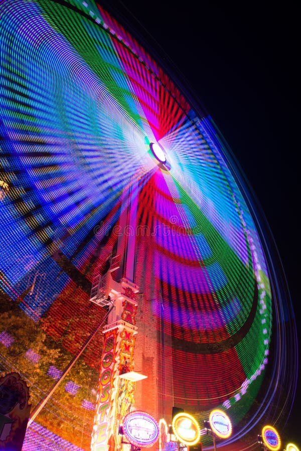 Fun fair by night stock image. Image of viewpoint, village - 33036505