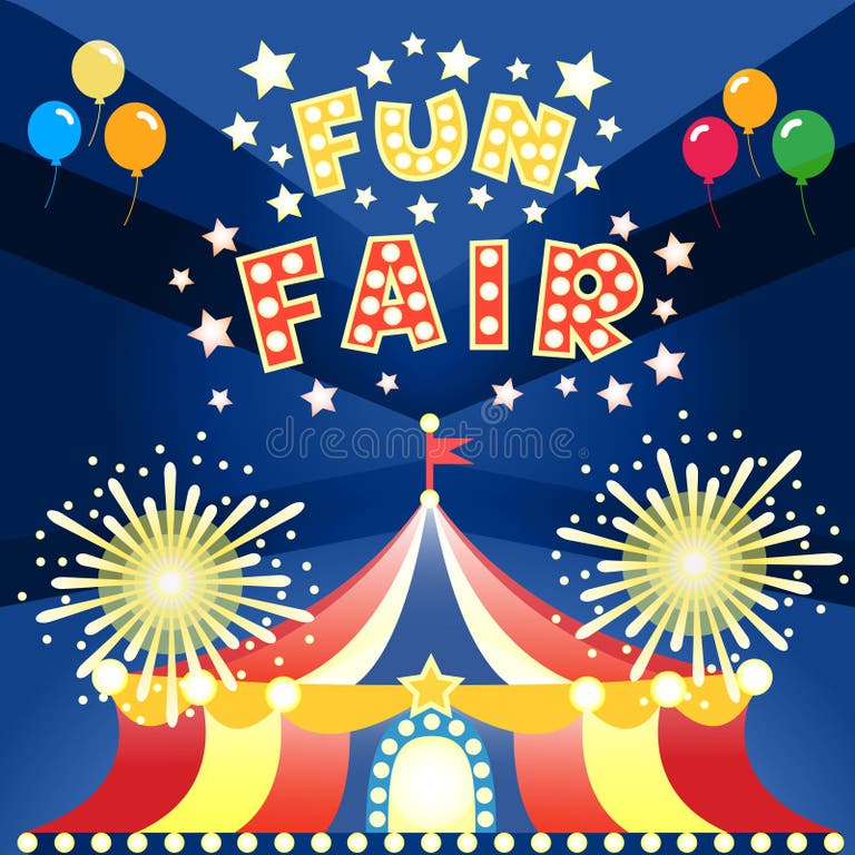 Fun fair poster stock vector. Illustration of premiere - 35088534