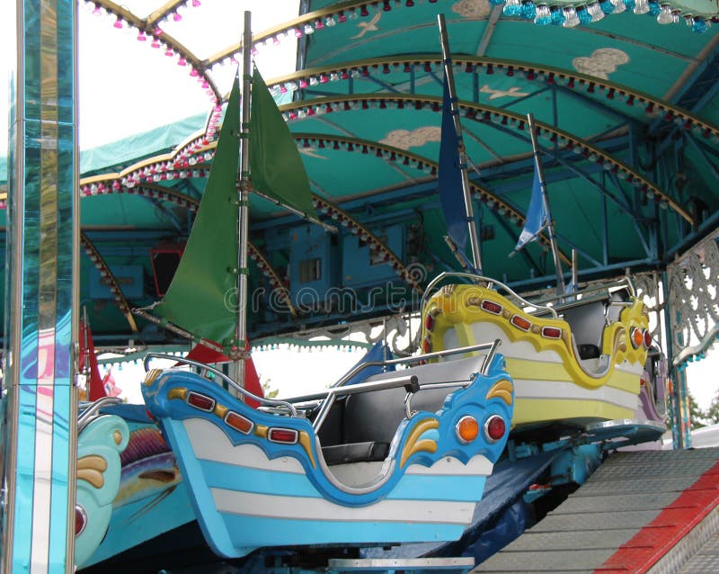 Fun Fair Sail Boat Ride. stock image. Image of colour - 79425273