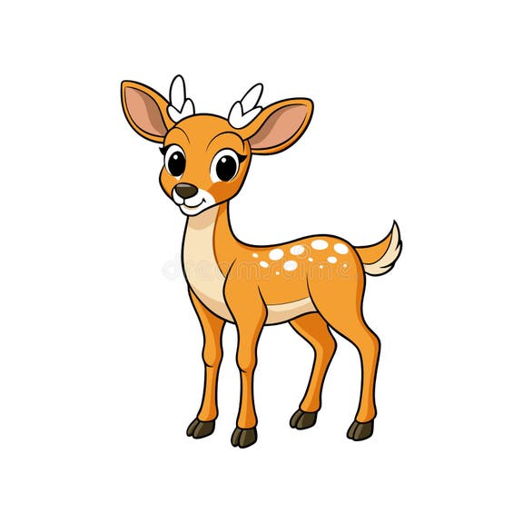 Creative Fallow Deer Coloring Template Stock Illustration ...