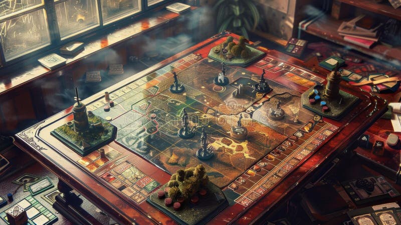 Fun Family Game Night. Board Game Theme Concept Stock Illustration ...