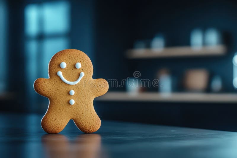 Gingerbread Man Boogie: Joyful Baked Treat Dancing on Kitchen Table ...