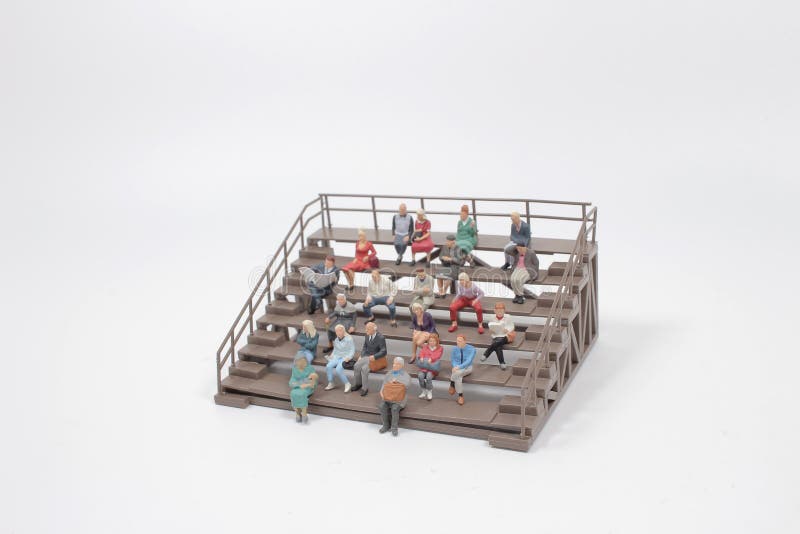A Fun of Figure Audience on Assorted Seats Stock Image - Image of phone ...