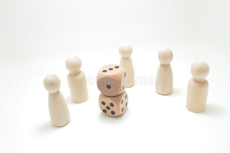 A Fun of Figure, Board Game Pieces and Dice Stock Image - Image of ...