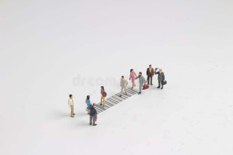 Fun of Figure Cross the Bar Code Stock Photo - Image of code, chinese ...