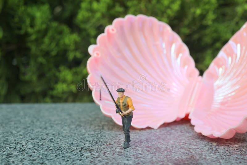A Fun of Figure Man on the Shell Stock Image - Image of standing ...