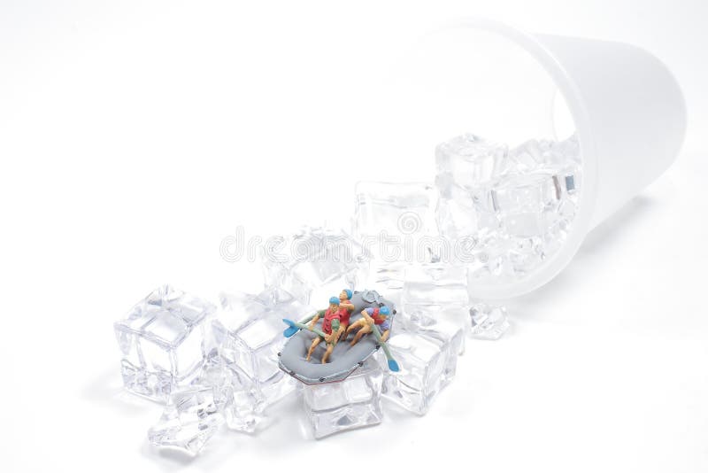 A Fun of Figure Men Kayaking on Ice Stock Image - Image of skill, sport ...