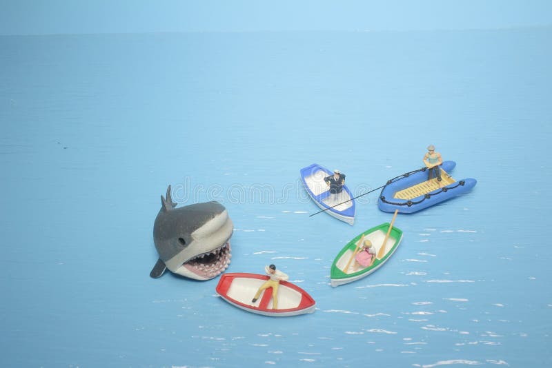 A Fun of Figure of Mini Shark Stock Photo - Image of line, ocean: 135360106