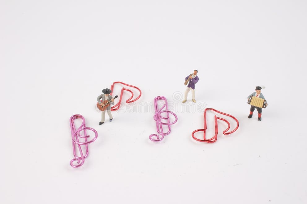 Fun of Figure Playing the Music Stock Image - Image of musical, music ...