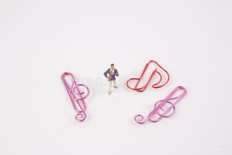 Fun of Figure Playing the Music Stock Photo - Image of instrument ...