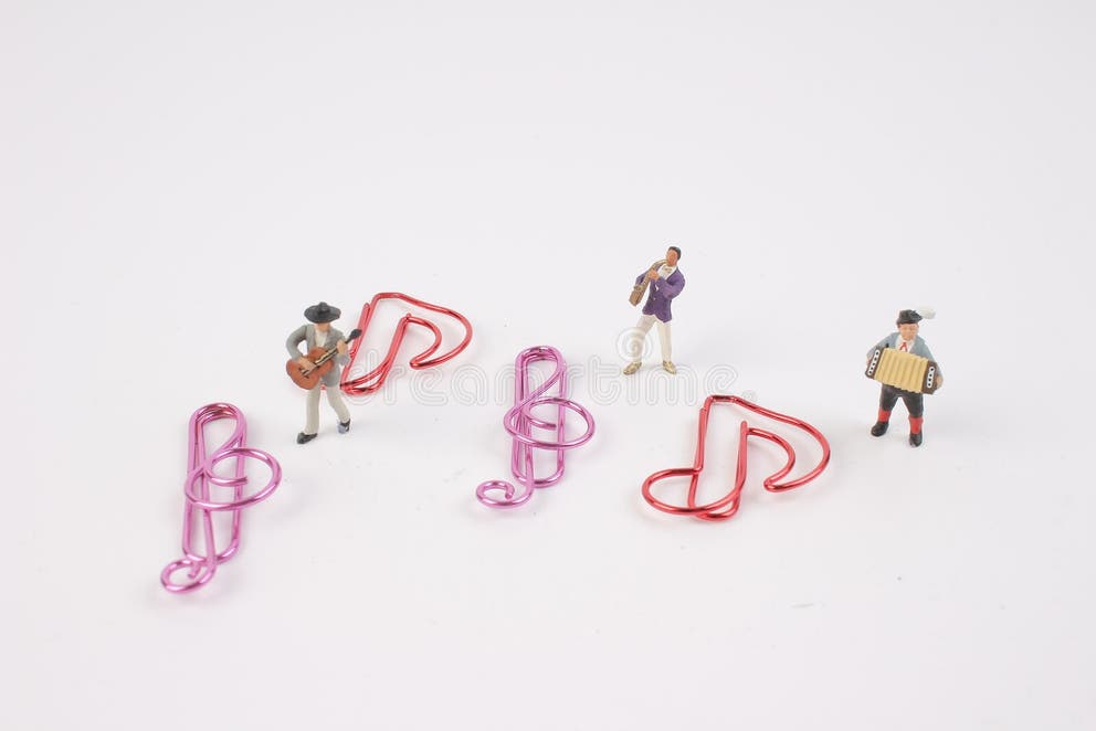 Fun of Figure Playing the Music Stock Image - Image of musician ...