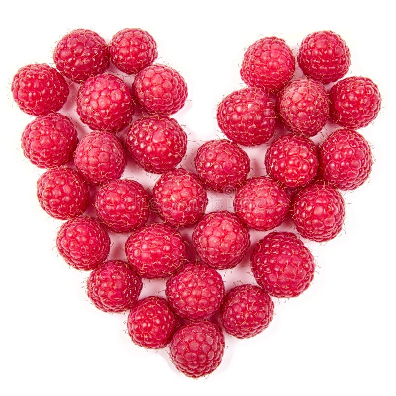 Fun Food. Heart Made from Raspberry Stock Image - Image of fresh, snack ...