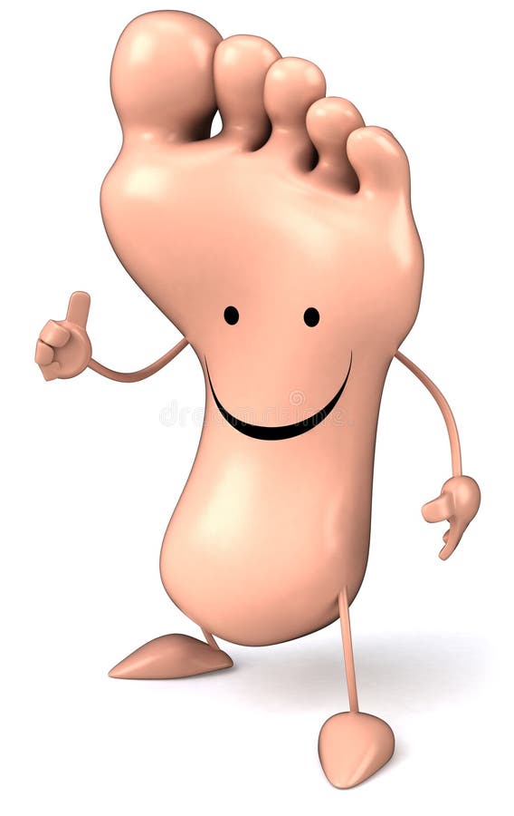 Fun foot stock illustration. Illustration of bare, clean - 43447444