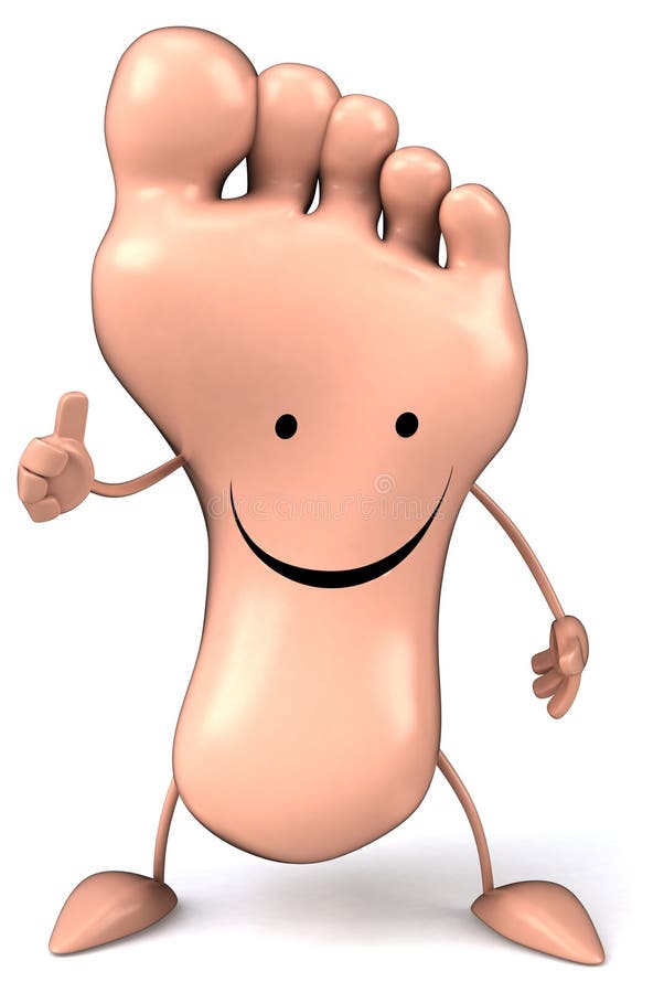 Fun foot stock illustration. Illustration of character - 46235892