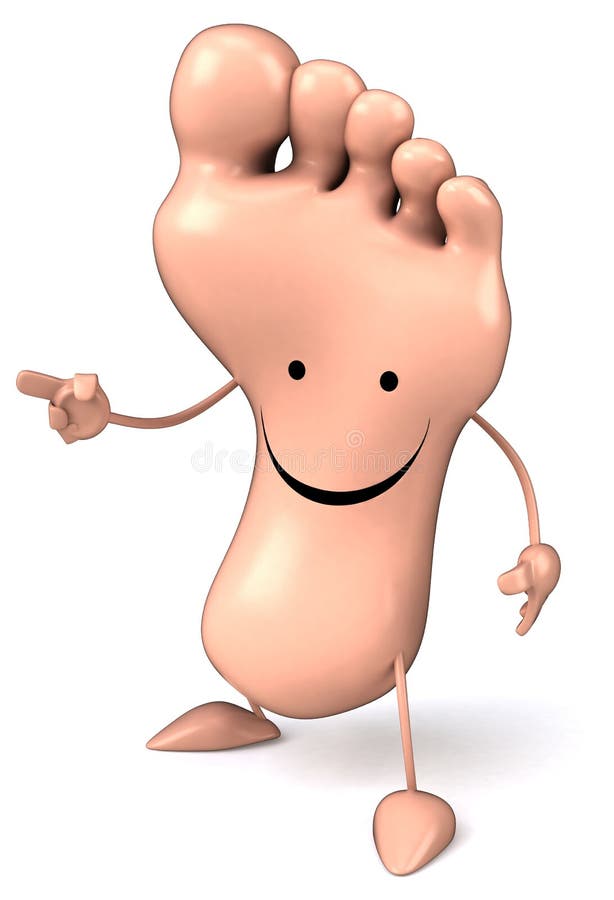 Fun foot stock illustration. Illustration of character - 46236045