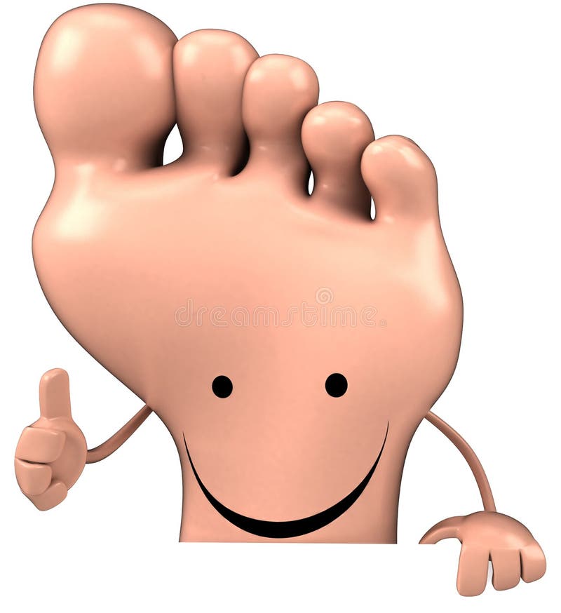 Fun foot stock illustration. Illustration of nude, character - 46301528