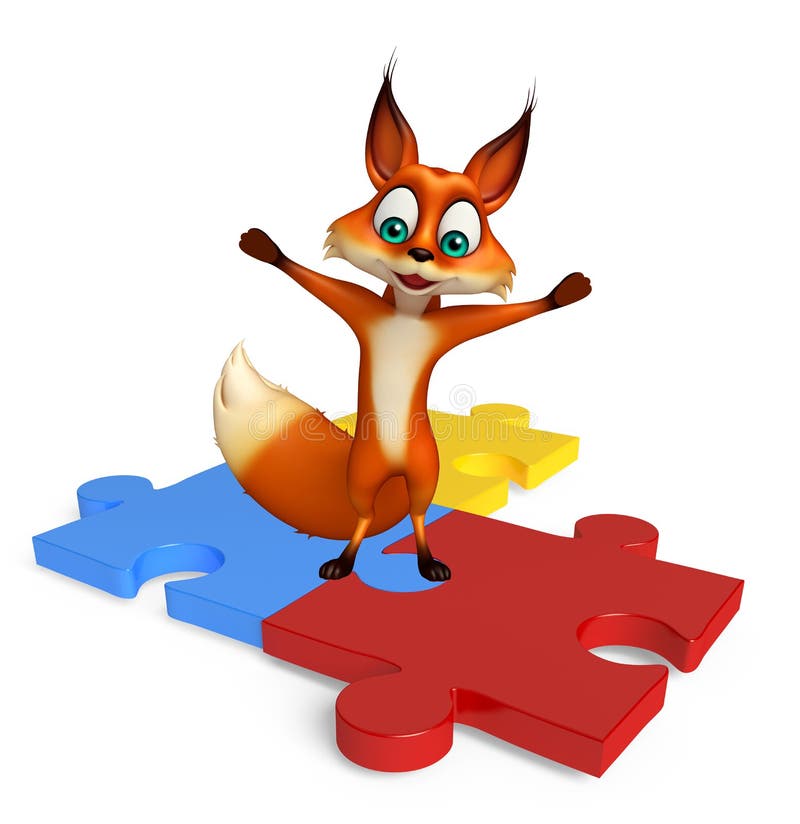 Fun Fox cartoon character stock illustration. Illustration of cute ...