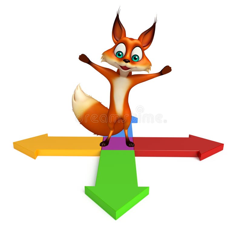 Fun Fox cartoon character stock illustration. Illustration of comic ...