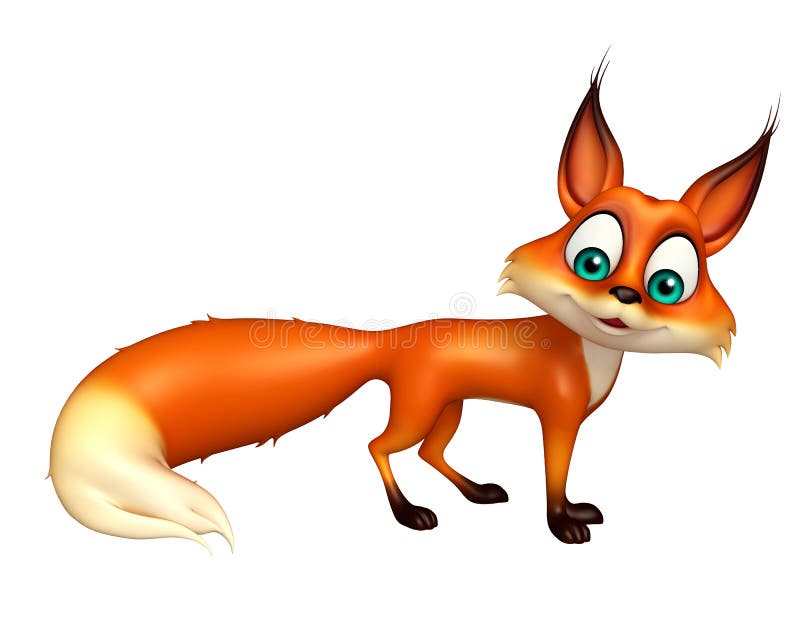 Fun Fox Funny Cartoon Character Stock Illustration - Illustration of ...
