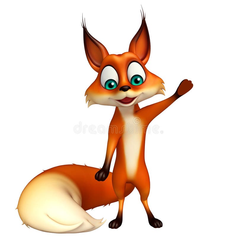 Fun Fox Cartoon Character with Loan Sign Stock Illustration ...