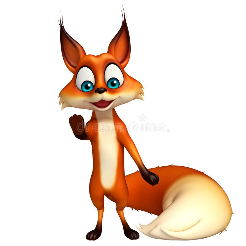 Fun Fox Funny Cartoon Character Stock Illustration - Illustration of ...