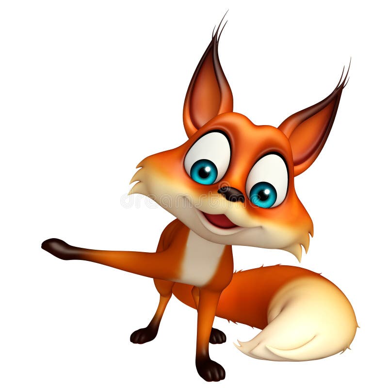 Fun Fox Funny Cartoon Character Stock Illustration - Illustration of ...