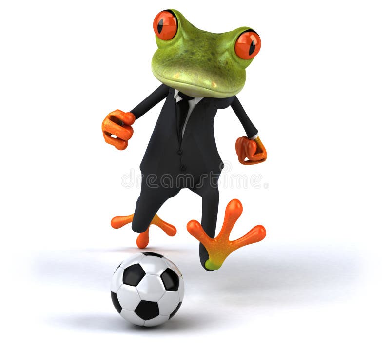 Frog and football stock illustration. Illustration of closeup - 29908618