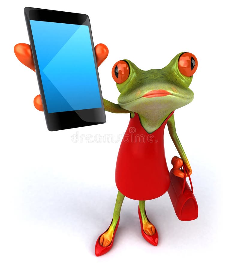 Fun frog stock illustration. Illustration of phone, stilettos - 48965980