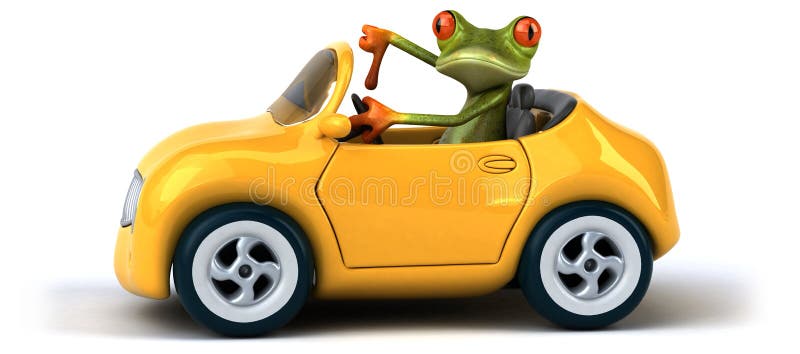 Fun frog stock illustration. Illustration of vehicle - 57206982