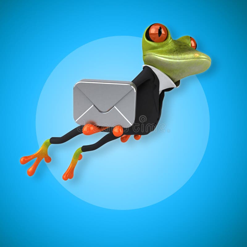 Fun frog stock illustration. Illustration of animal, suit - 72057076