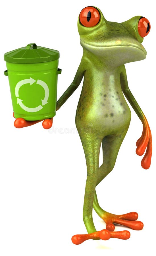 Fun frog stock illustration. Illustration of recycle - 72642554