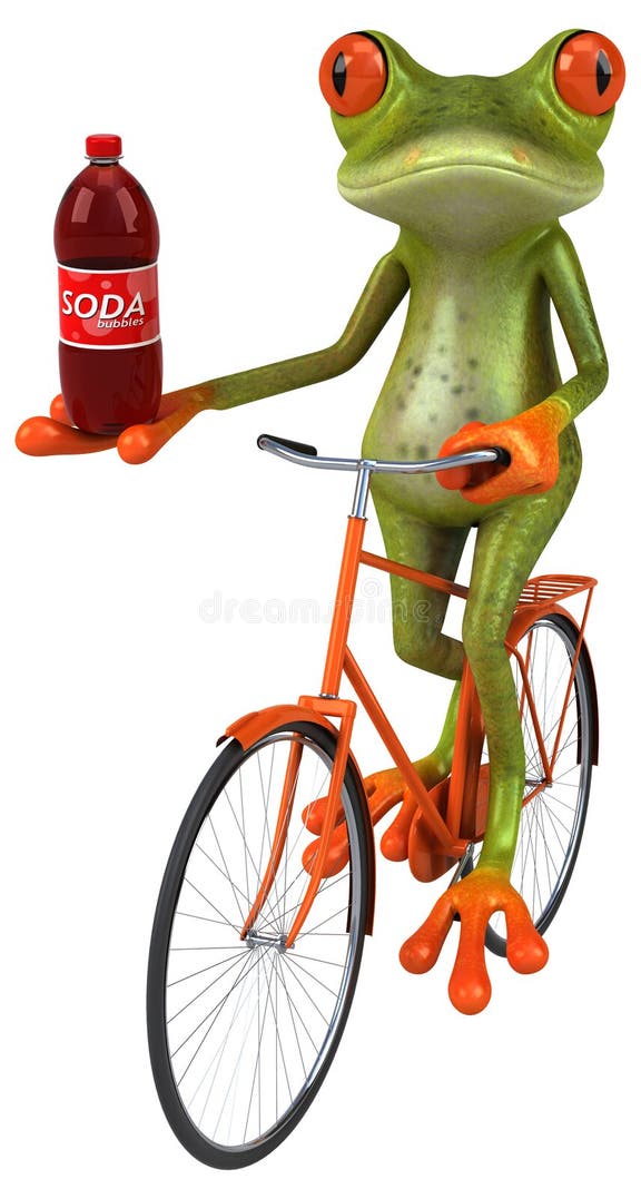 Fun frog stock illustration. Illustration of soda, wildlife - 74362514