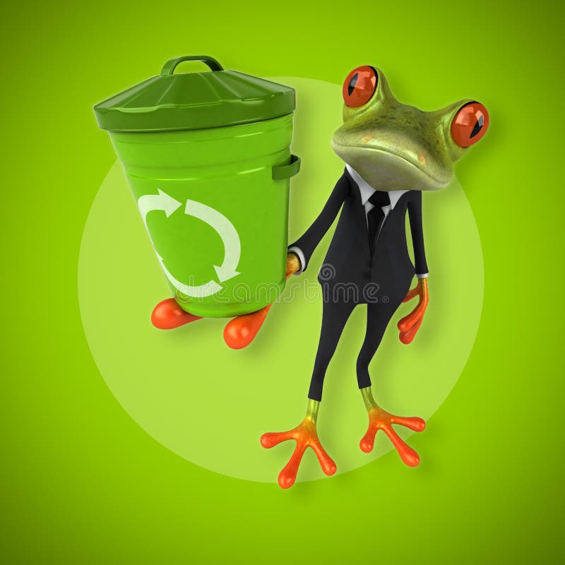 Fun frog stock illustration. Illustration of recycle - 76174262
