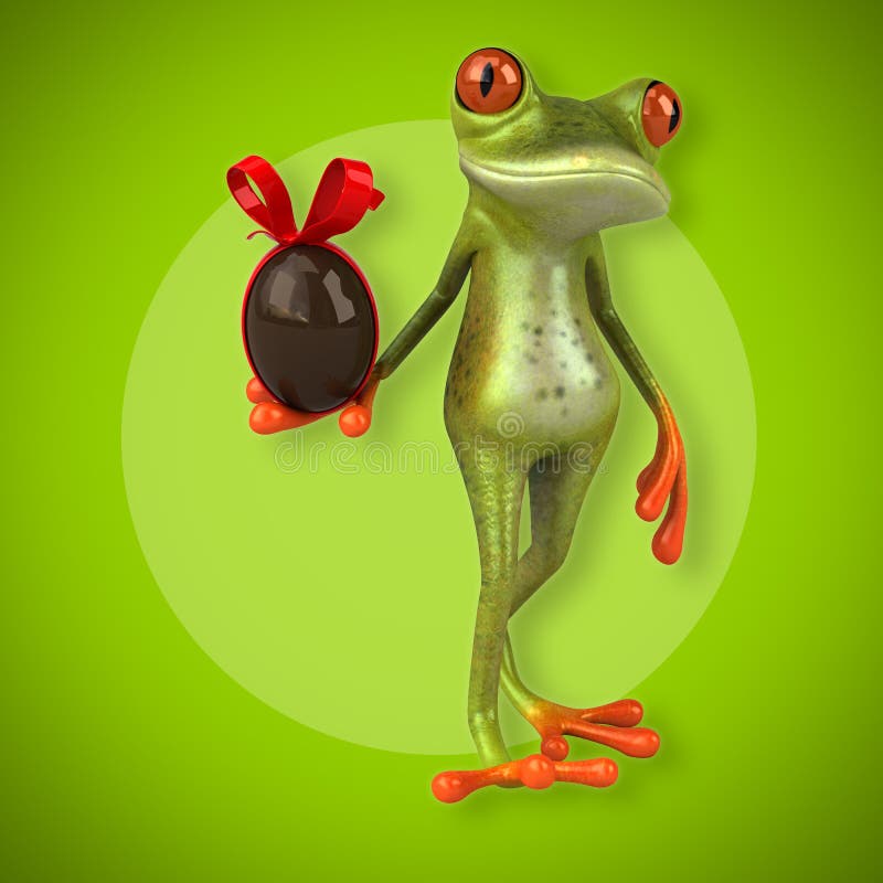 Fun frog stock illustration. Illustration of tree, wildlife - 79909791