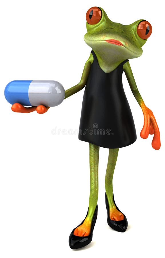 Fun frog - 3D Illustration stock illustration. Illustration of pharmacy ...