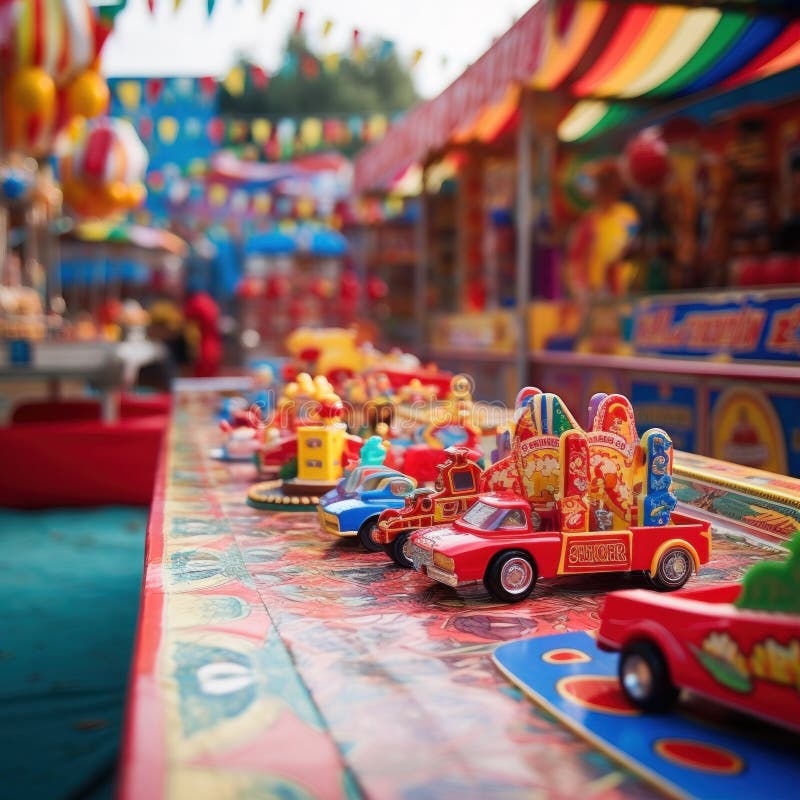The Fun and Games of a Carnival are on Full Display Stock Photo - Image ...