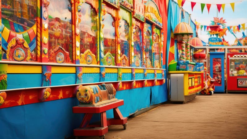The Fun and Games of a Carnival are on Full Display Stock Photo - Image ...